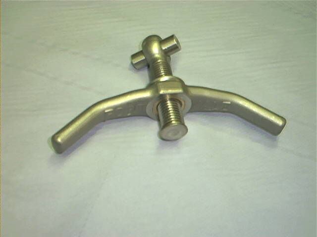 Wing fitting TSA for bolt 16 mm, long hand lever with brass insert