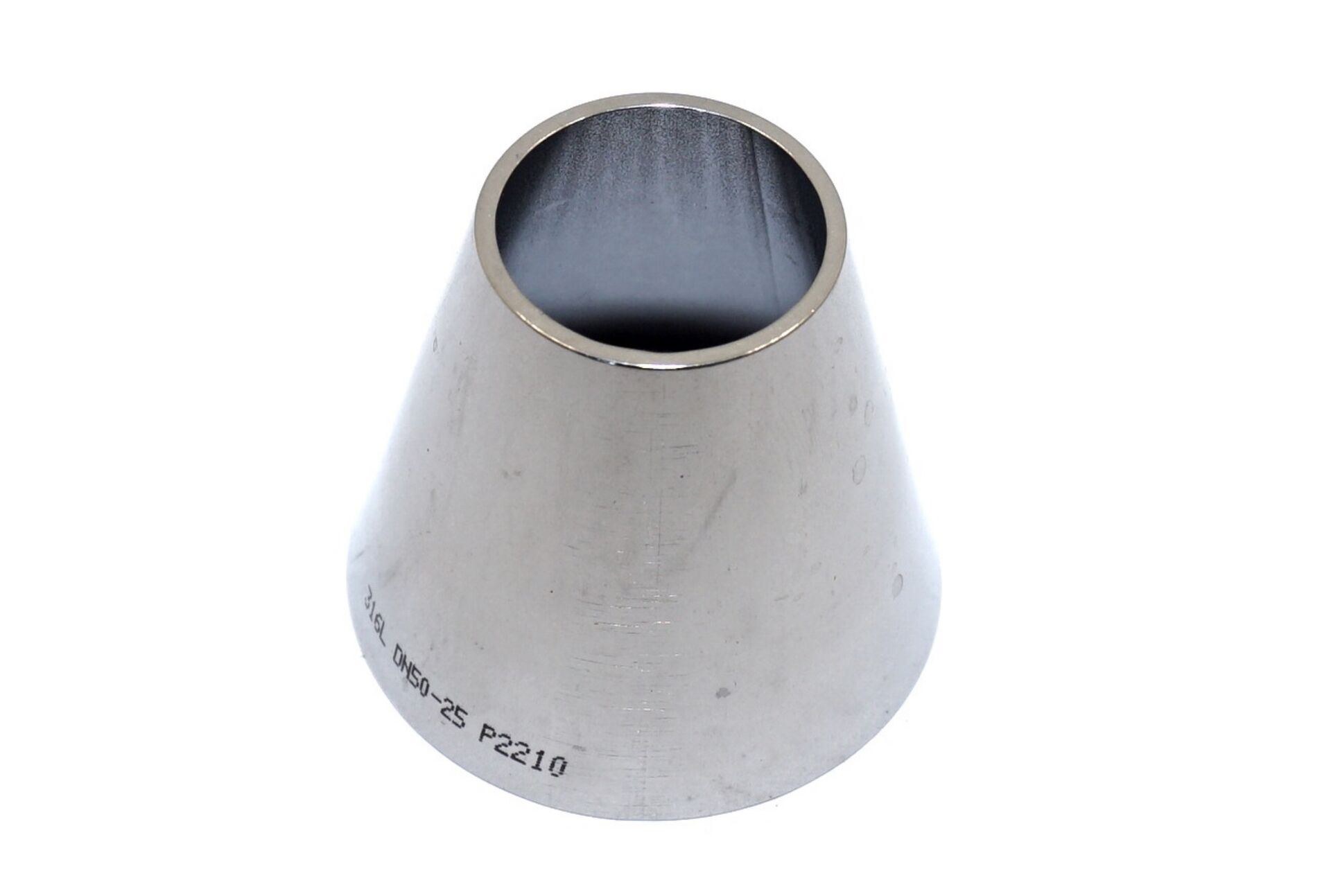 Reducer 51 mm to 25 mm length = 45 mm stainless steel | Feldbinder ...