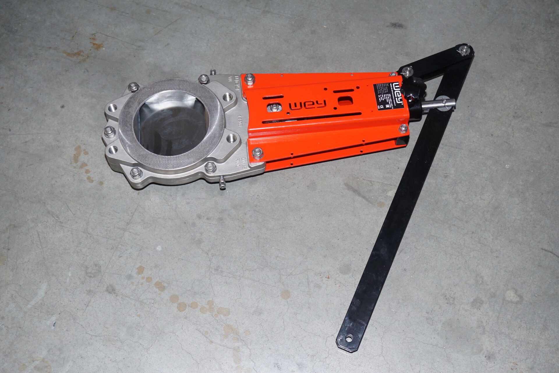 Knife gate valve DN 125 / 5’ flange Collar Viton stainless steel V4A ...