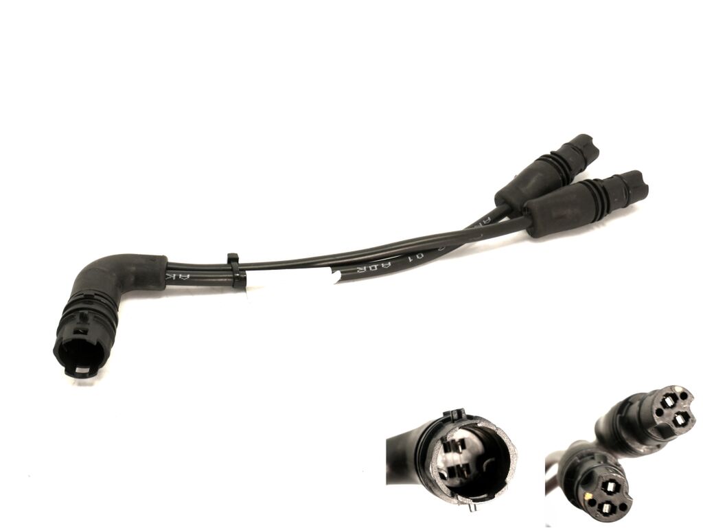 Cable Y-adapter 2-pin with angled plug 150 mm | Feldbinder ...